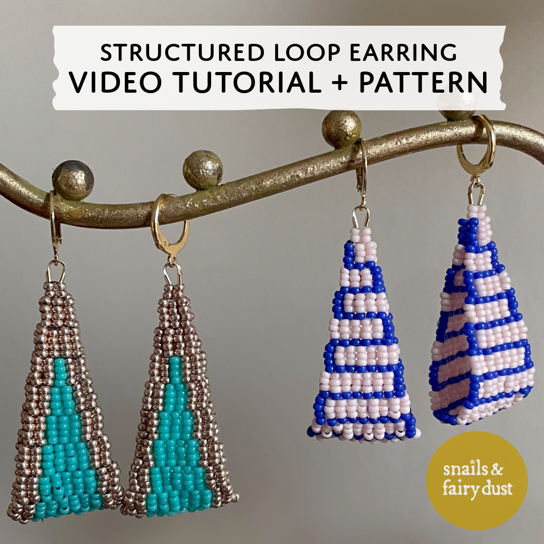 Structured Loop Earring Tutorial Video + Template – Snails and Fairydust