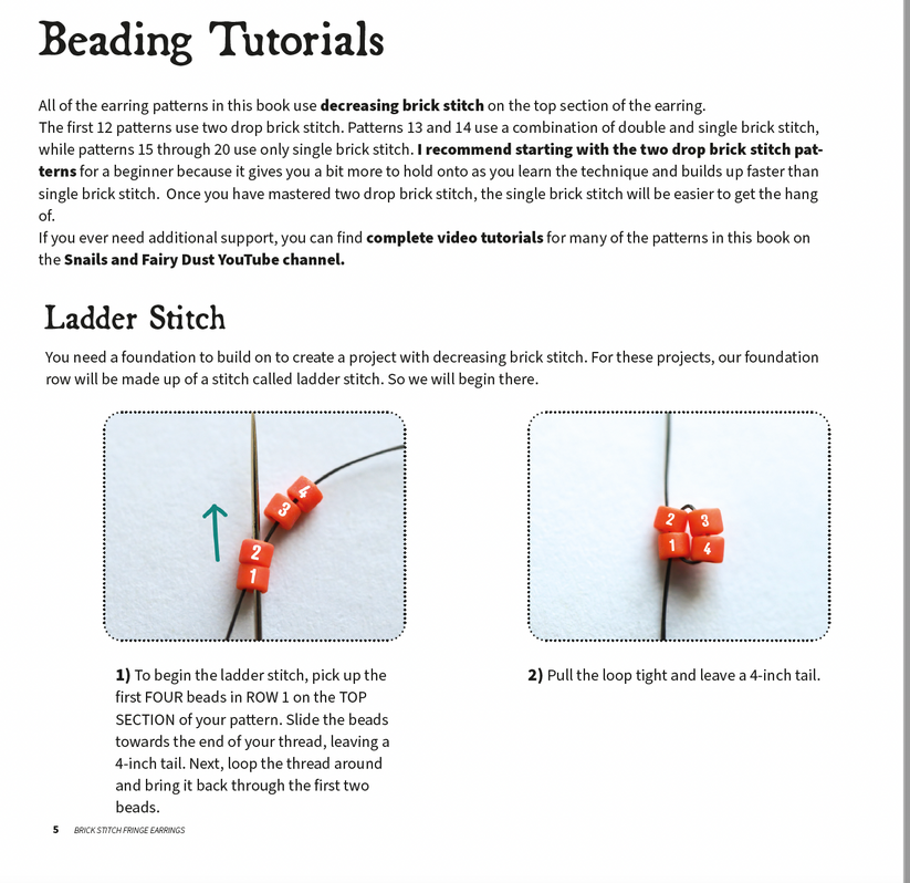 Learn To Make Brick Stitch Fringe Earrings: Step-By-Step Beading Tutor ...