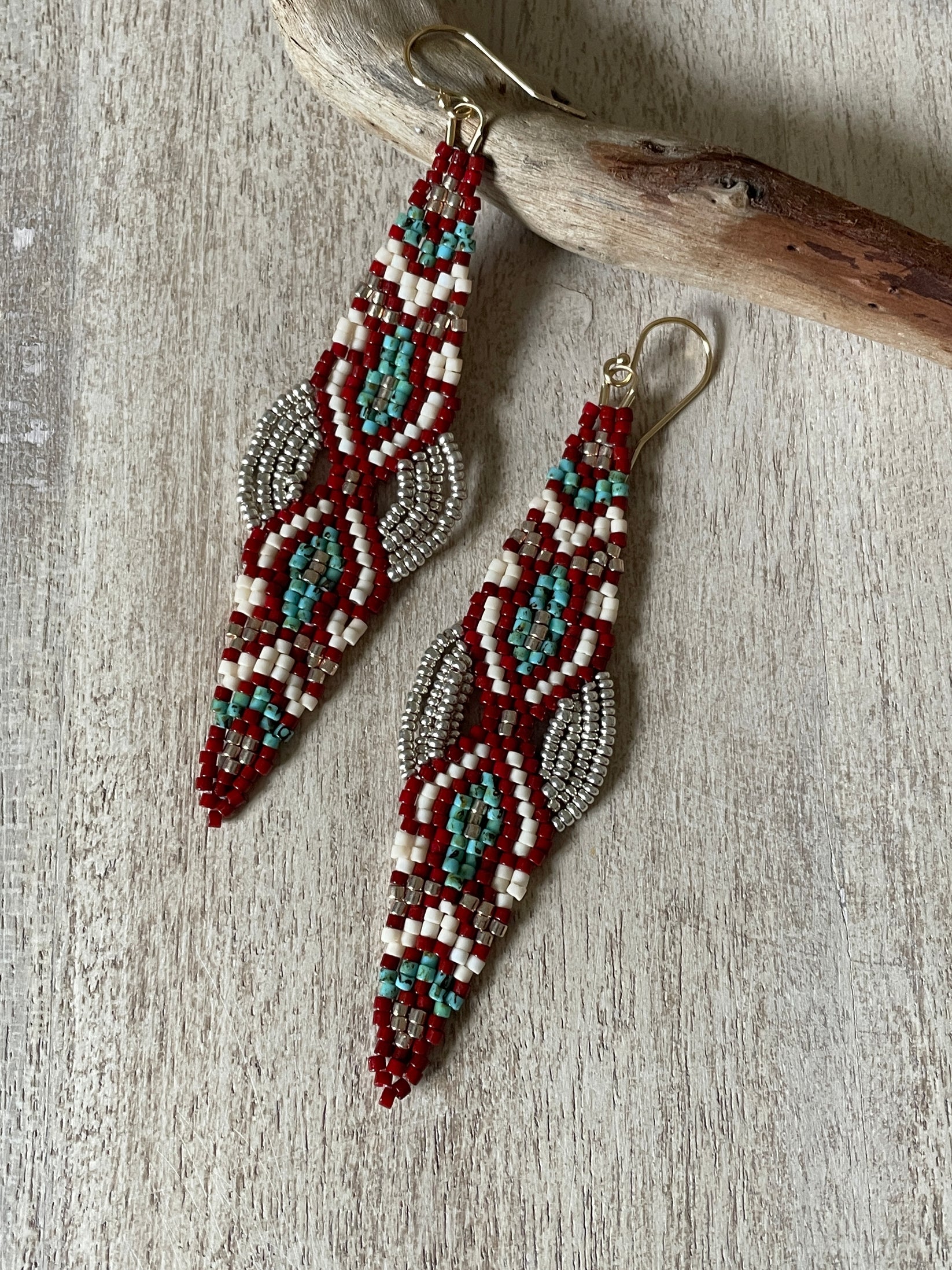 Adira Brick Stitch Earring Pattern with Miyuki Delica Beads- Digital ...