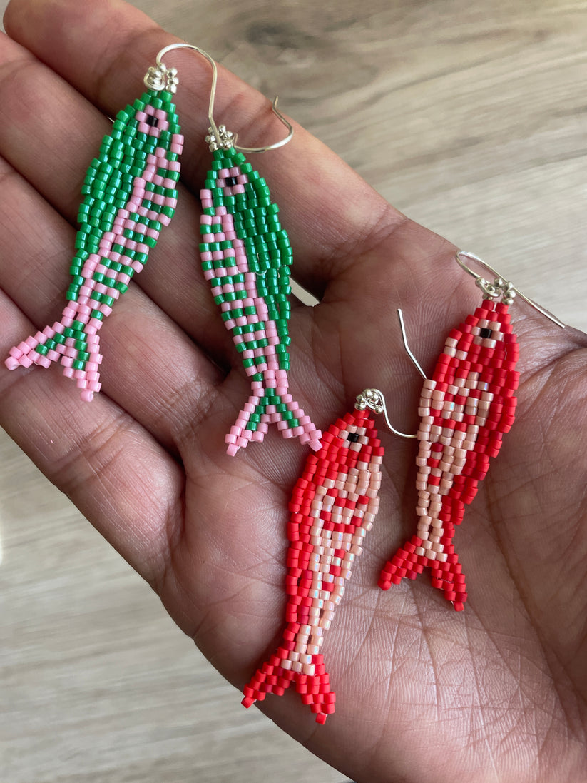 Beaded Fish Earring Pattern - Brick Stitch Digital Download Beading ...