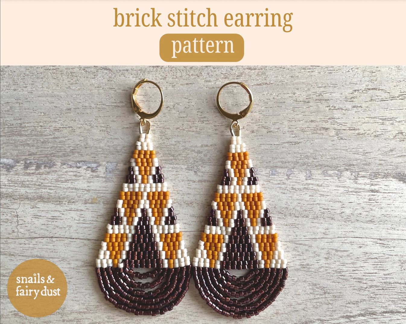 Anne's Lace Fringe Brick Stitch Earring Pattern with Miyuki Delica ...