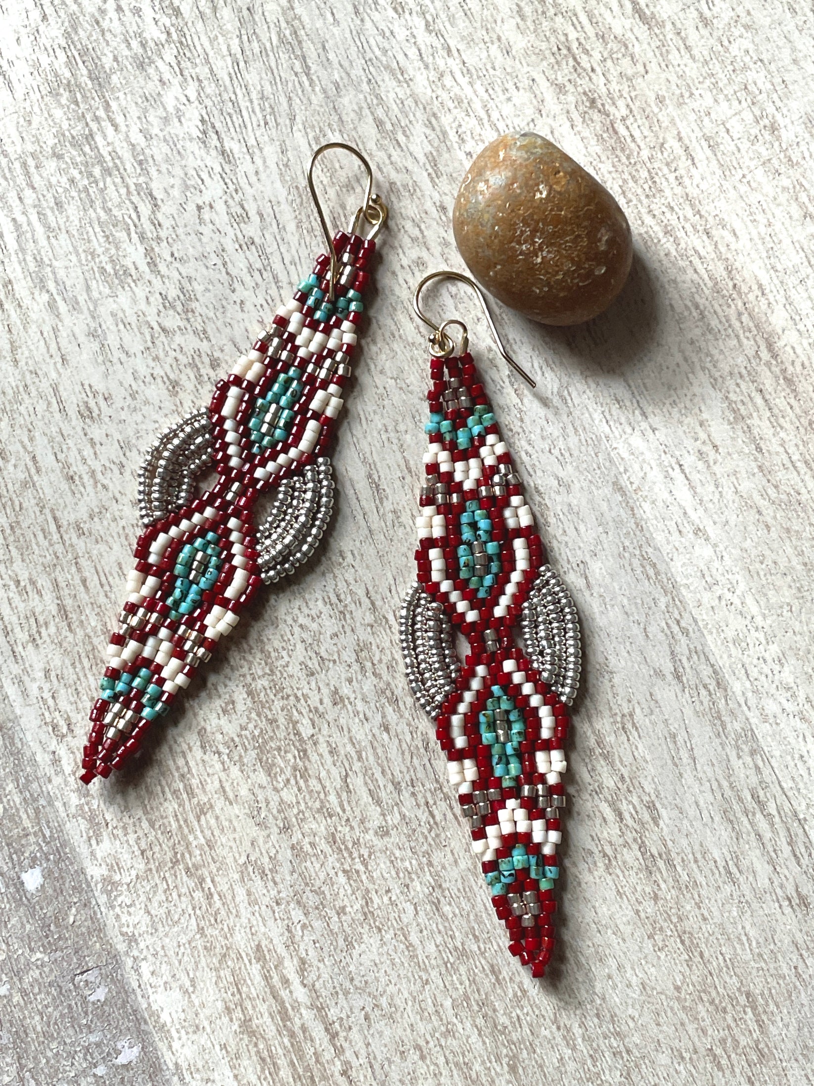 Adira Brick Stitch Earring Pattern with Miyuki Delica Beads- Digital ...