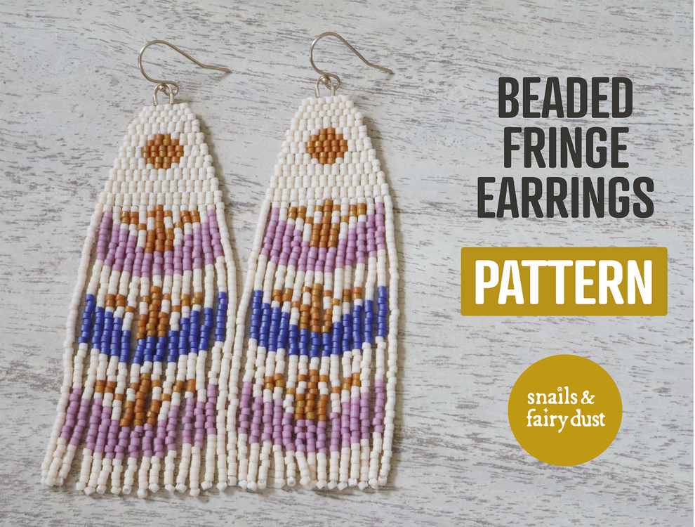 First Crocus Beaded Earrings Pattern - Digital Download – Snails and ...
