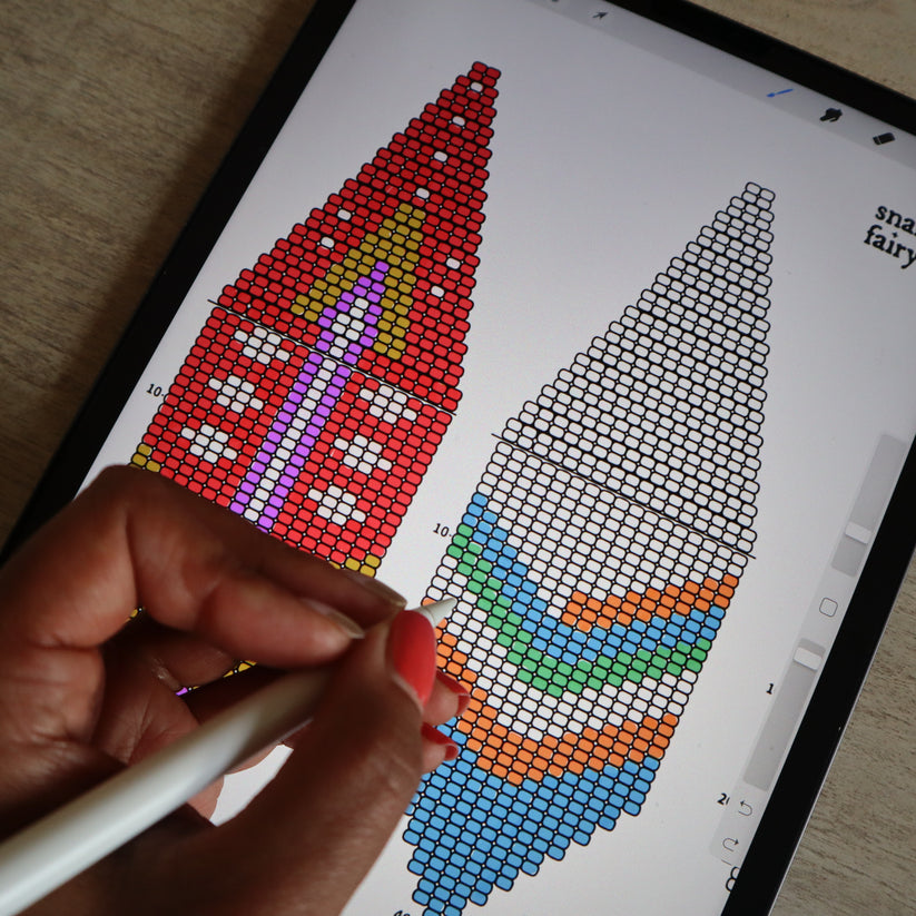 Digital Beading Templates for Procreate or Print - Double Brick Stitch ...