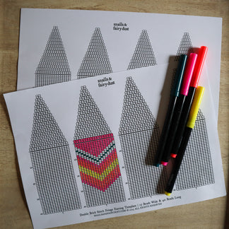 Digital Beading Templates for Procreate or Print - Double Brick Stitch ...